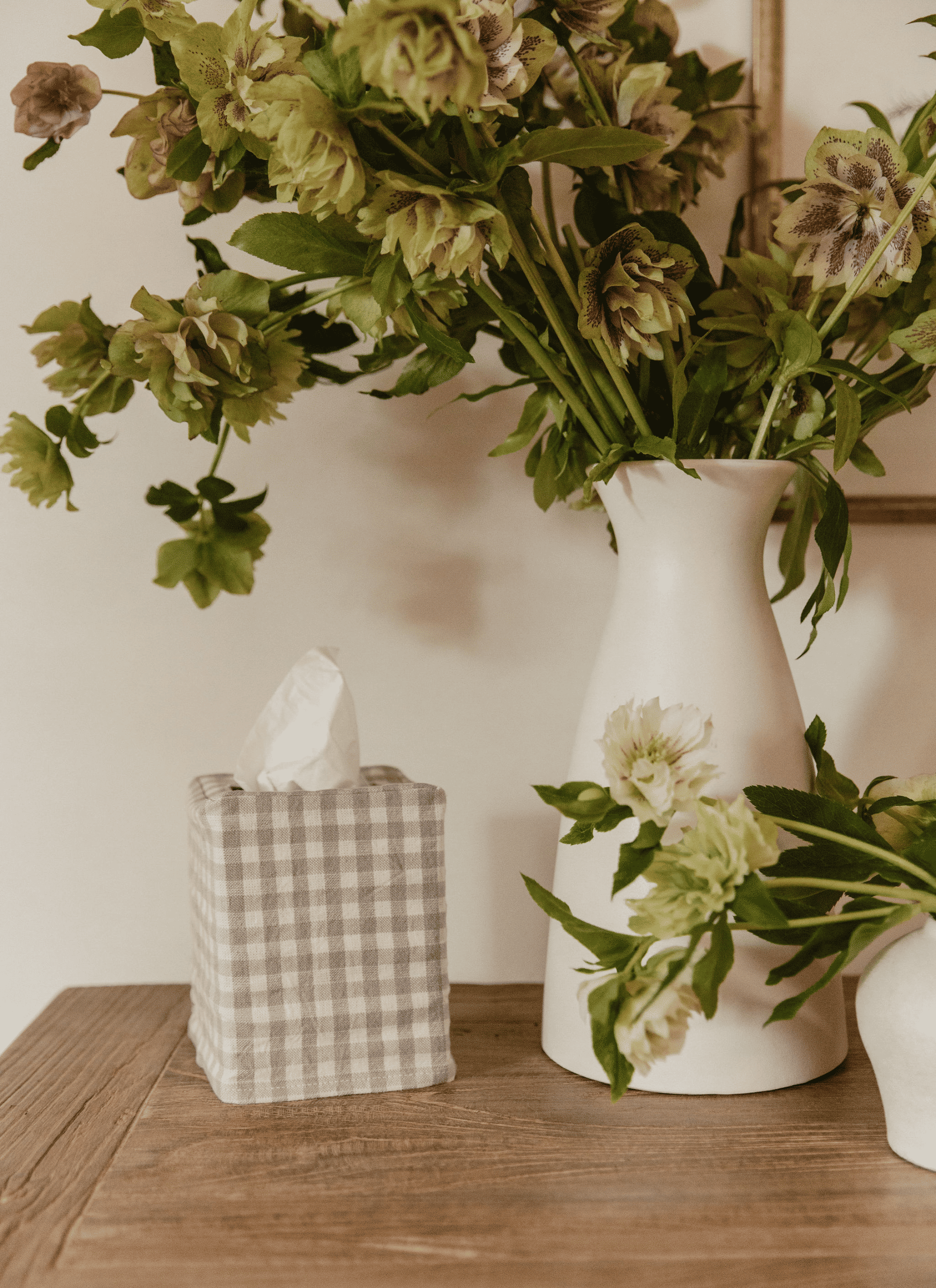 MINI GINGHAM - Dove Tissue Box Cover – Heather Taylor Home