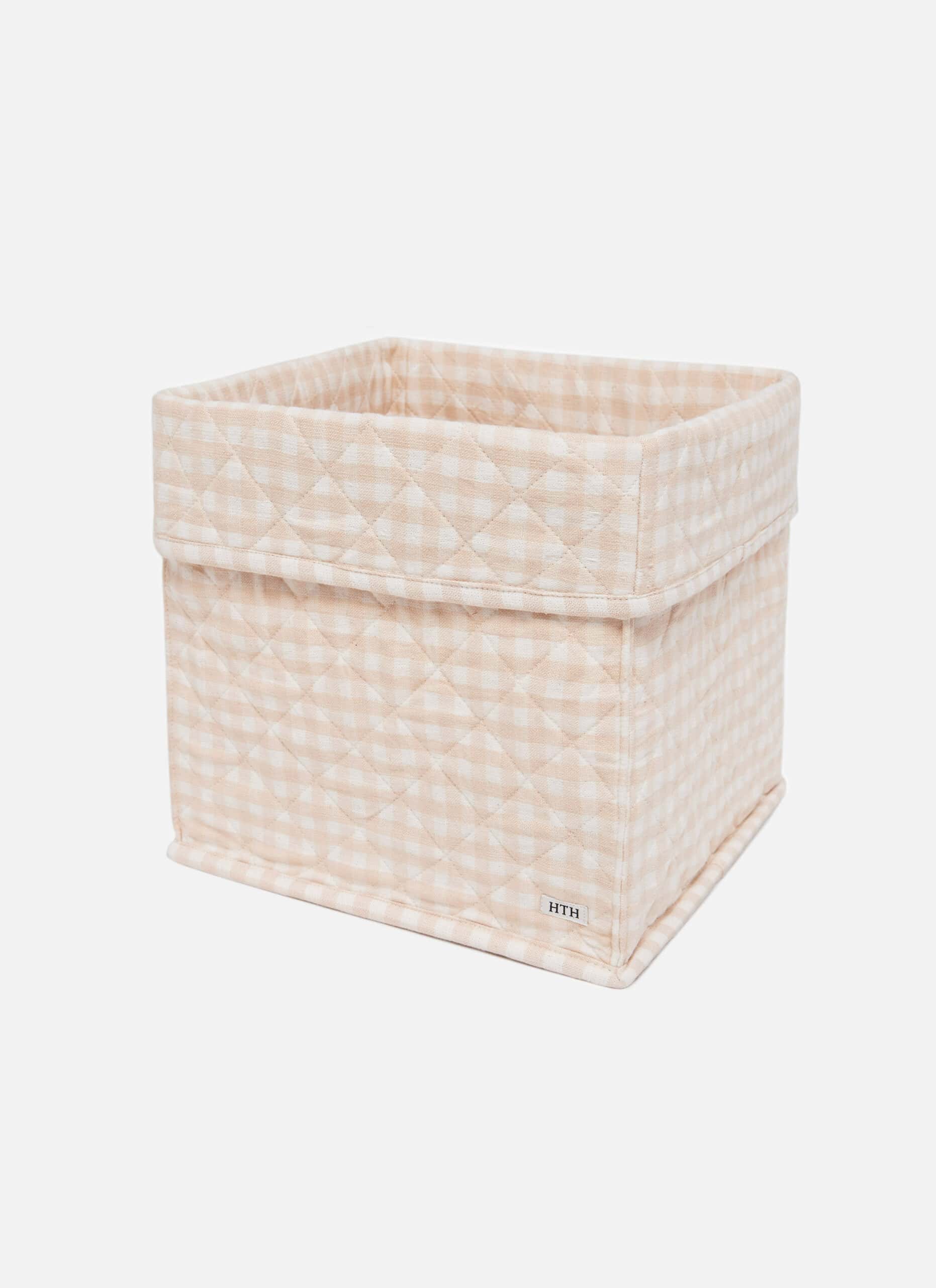 MINI GINGHAM - Cream Quilted Storage Box – Heather Taylor Home