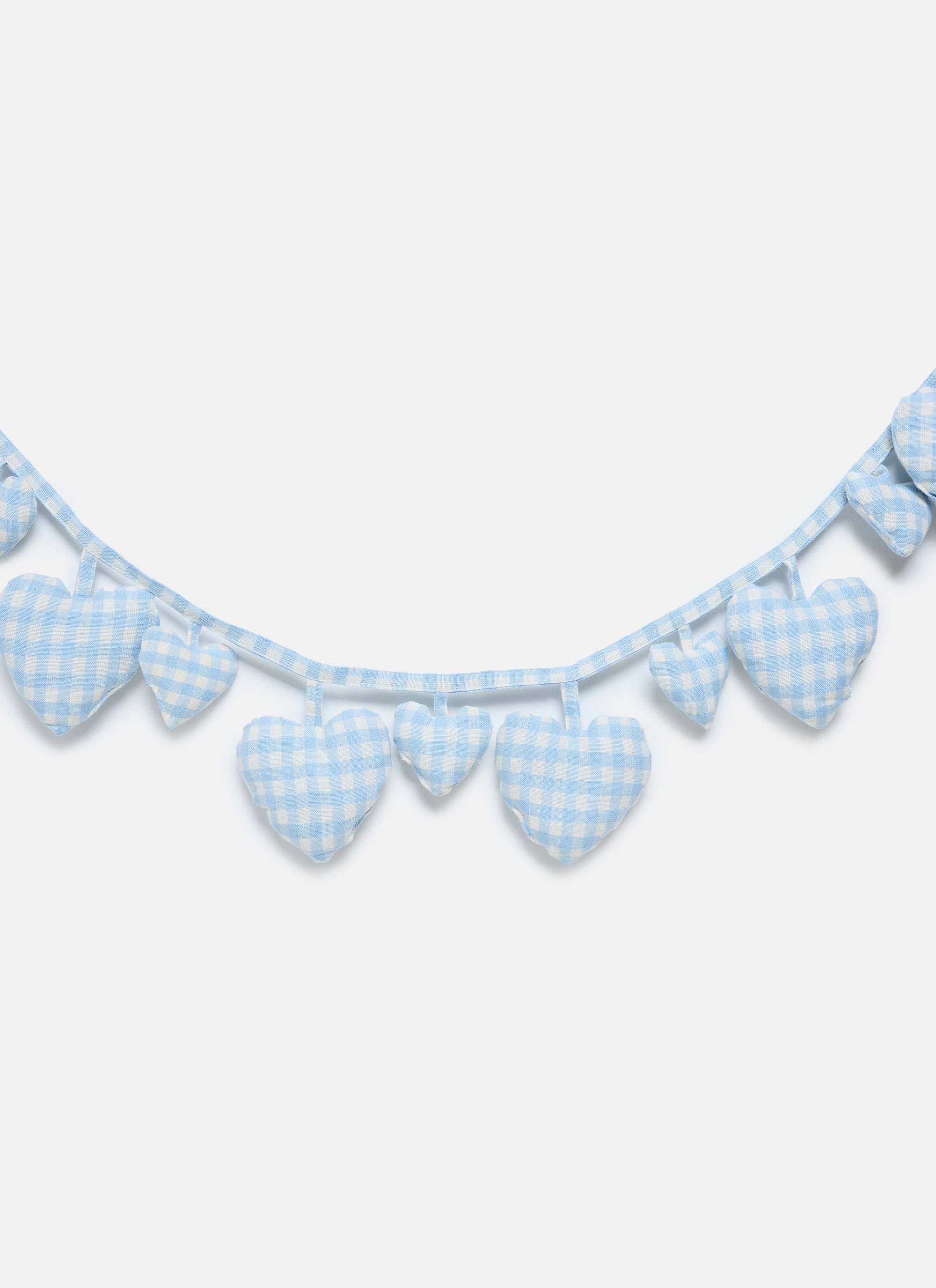 MINI GINGHAM - Baby Blue Hearts Garland – Heather Taylor Home