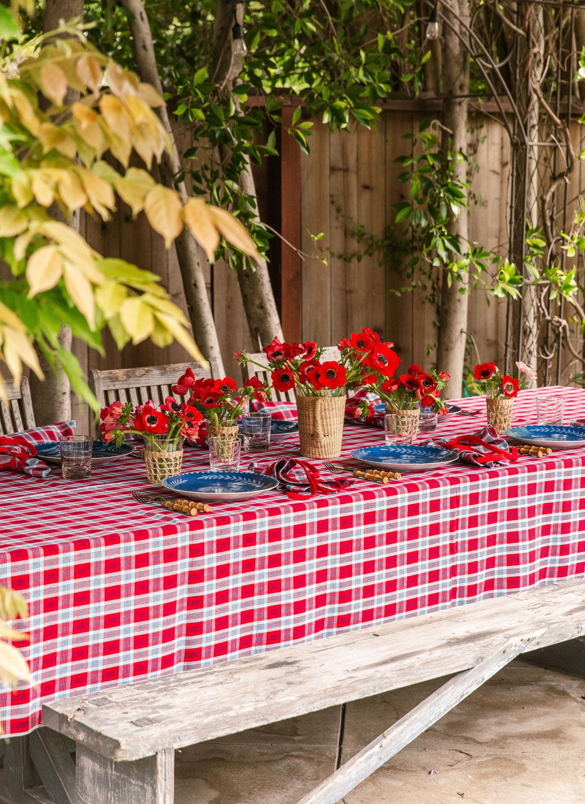 NANTUCKET PLAID - Red Tablecloth – Heather Taylor Home
