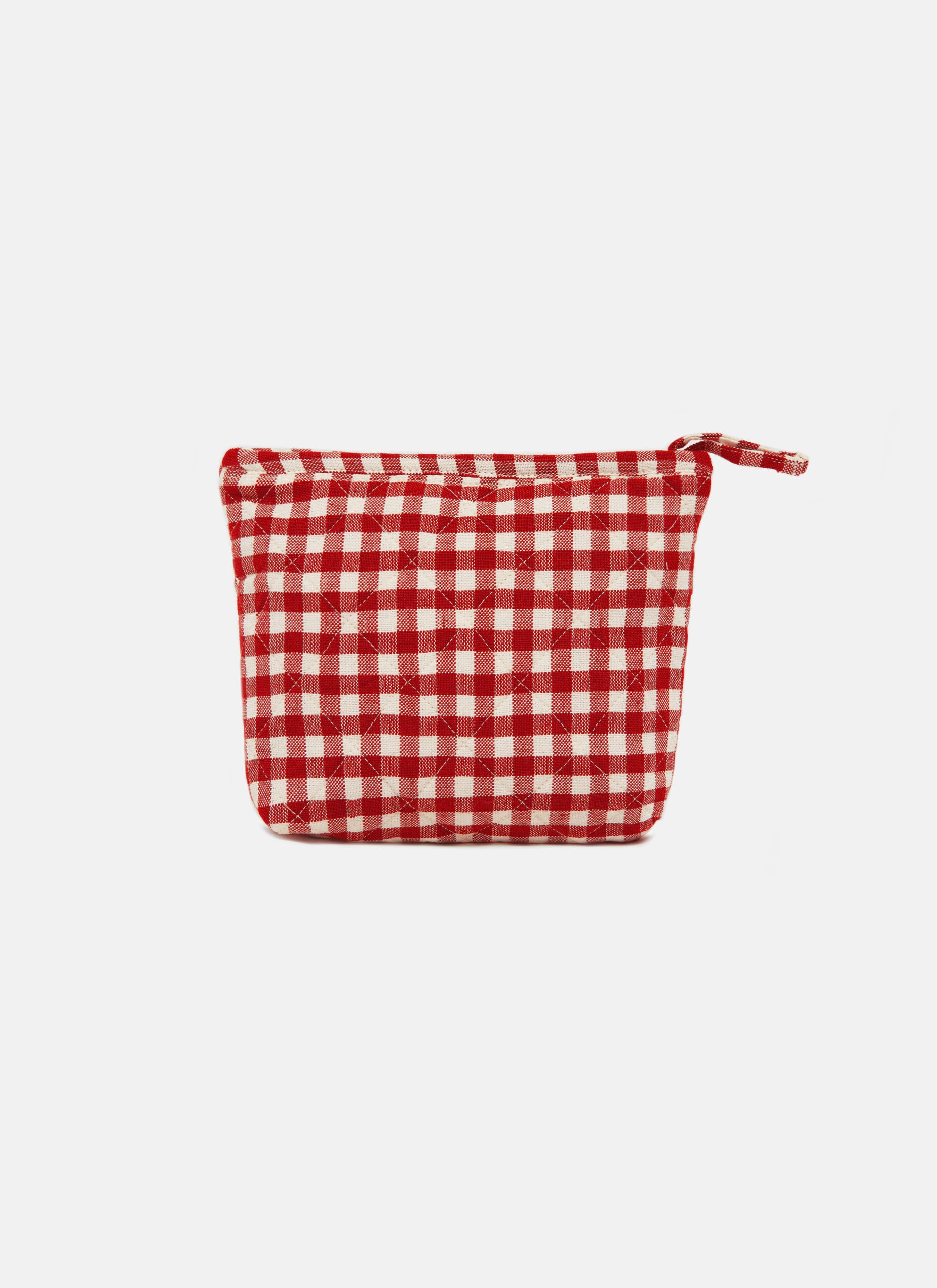 MINI GINGHAM - Red Quilted Pouch Small – Heather Taylor Home
